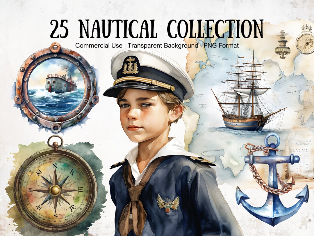 Nautical Clipart Collections for Journaling, Scrapbooking, and ...