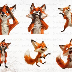 Quirky Fox Clipart Funny Transparent Graphics Hilarious Animal ...