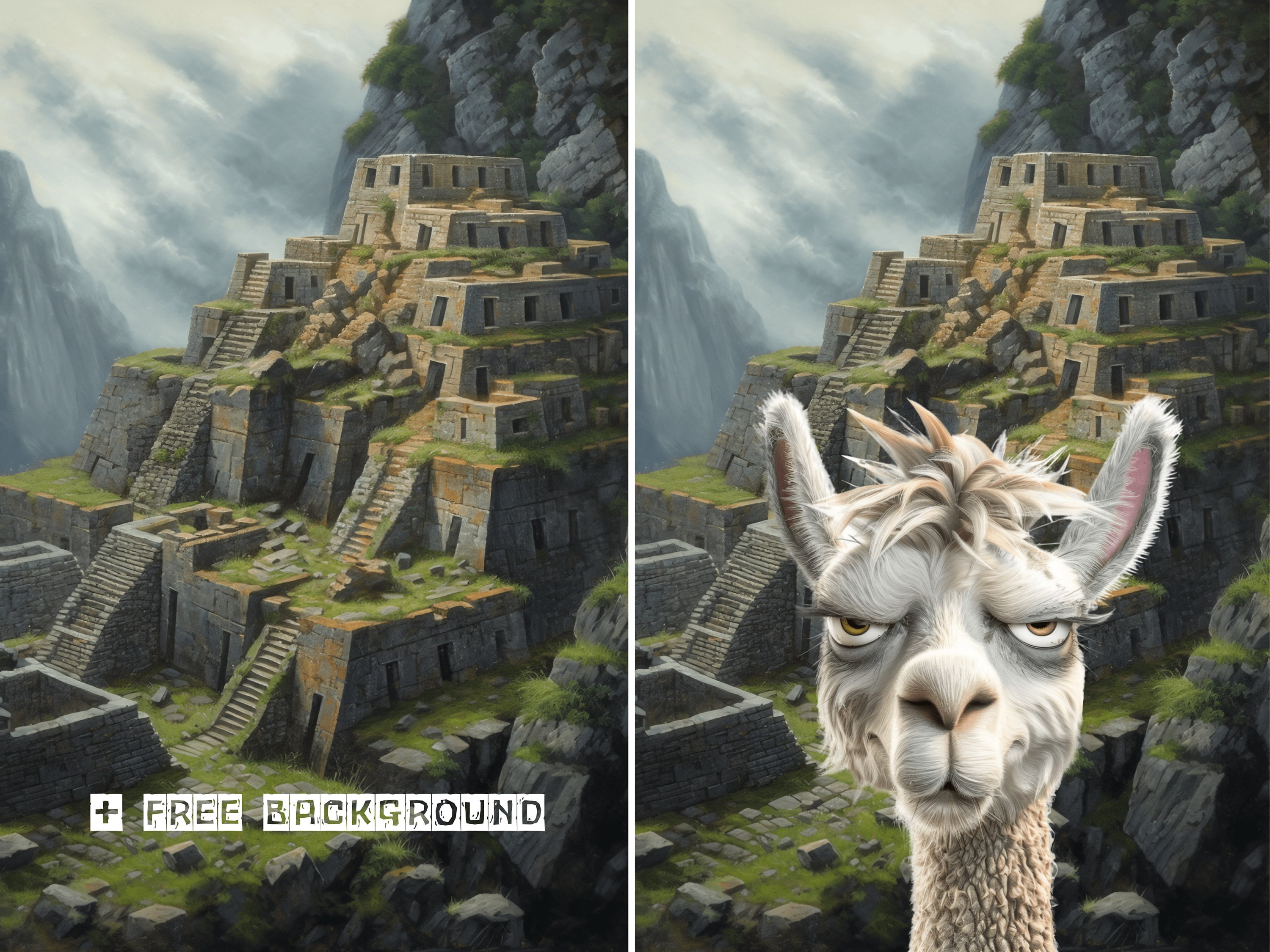 Quirky and Funny Llamas Clipart Collection, Transparent PNG File, 300 ...