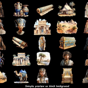 Ancient Egypt Clipart Printable Bundle Art Historical Egyptian ...