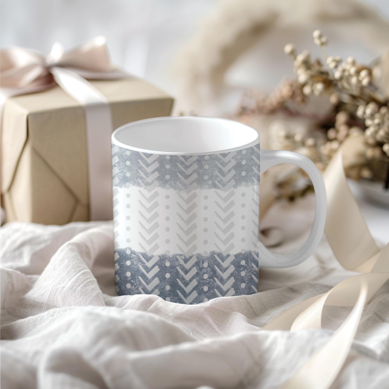 Hand Drawn Boho Digital Papers Blue Theme Print Pack Bohemian Texture ...