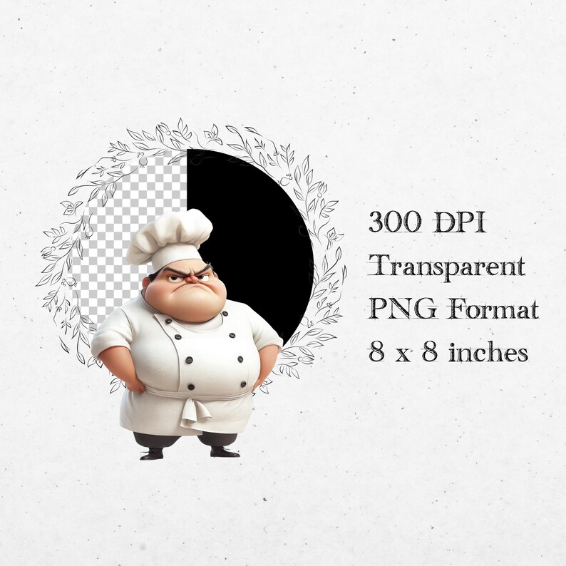 Quirky Chef Clipart Transparent PNG, Funny Kitchen Graphics, Hilarious ...