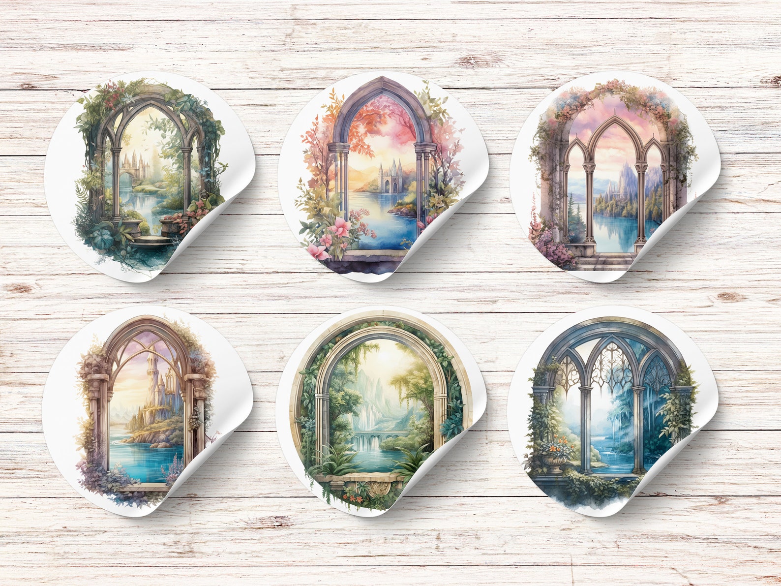 Fantasy Castle Window Watercolor Clipart, Whimsical Window, Fantasy ...