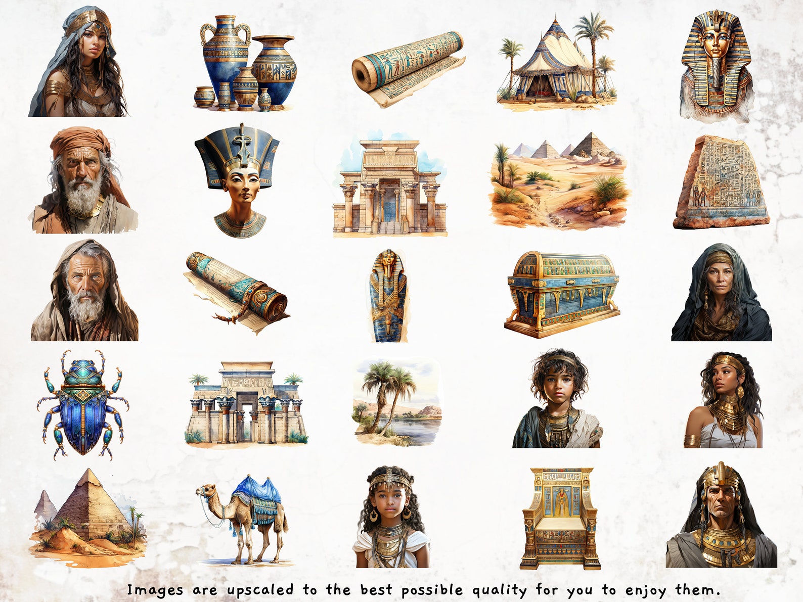 Ancient Egypt Clipart PNG, Historical Egypt Bundle, History Ephemera ...