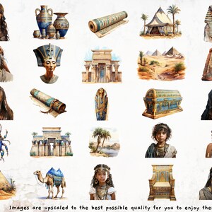 Ancient Egypt Clipart Printable Bundle Art Historical Egyptian ...