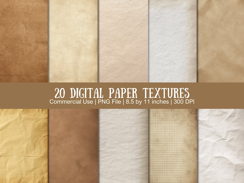 Printable Digital Paper Textures and Seamless Background Vintage Paper ...