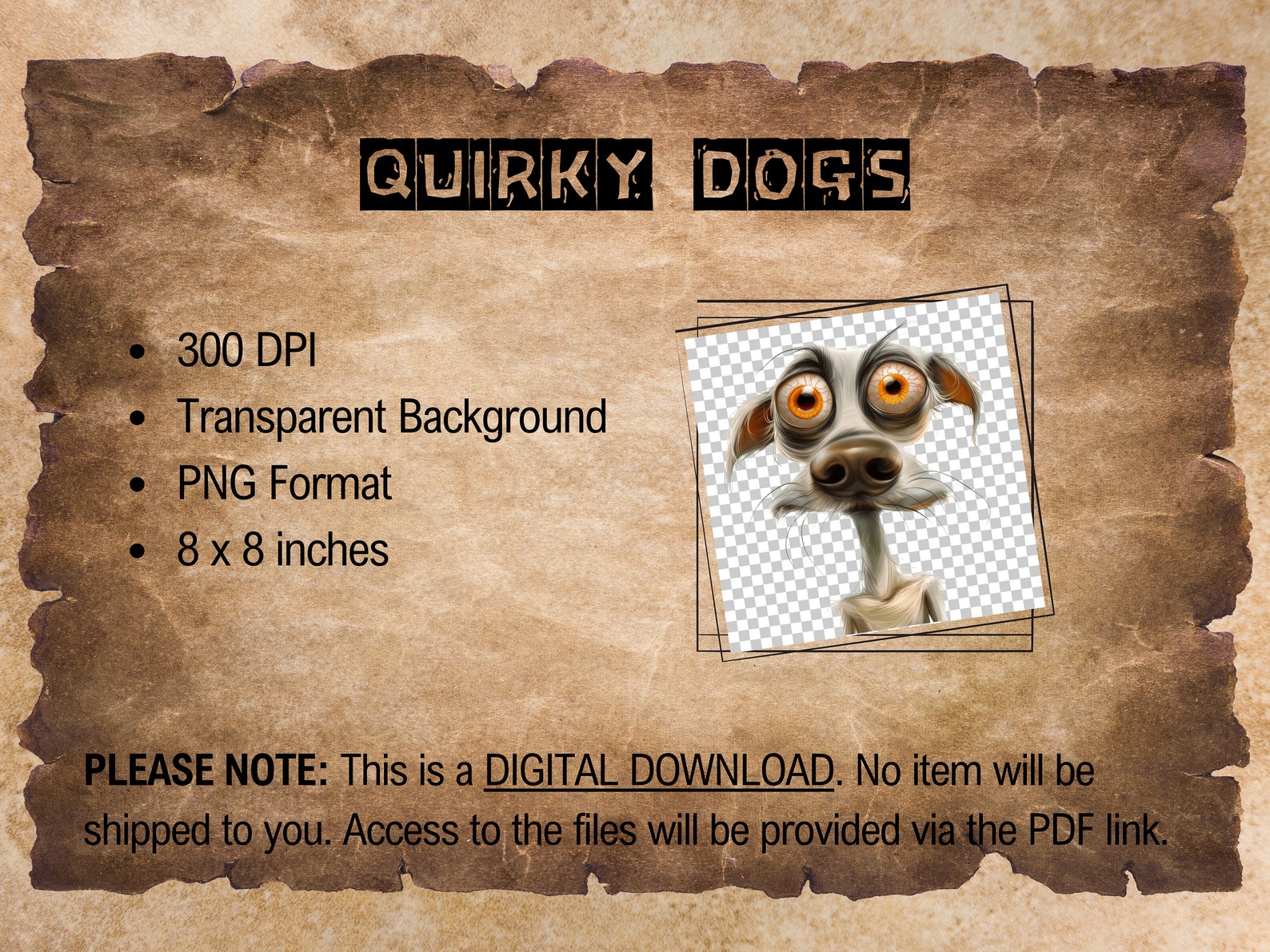 Quirky Dogs Clipart Bundle, Funny Puppies PNG, Hilarious Pet Graphics ...