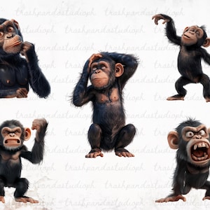 Funny Chimpanzee PNG Clipart, Hilarious Chimpanzee Face and Movements ...