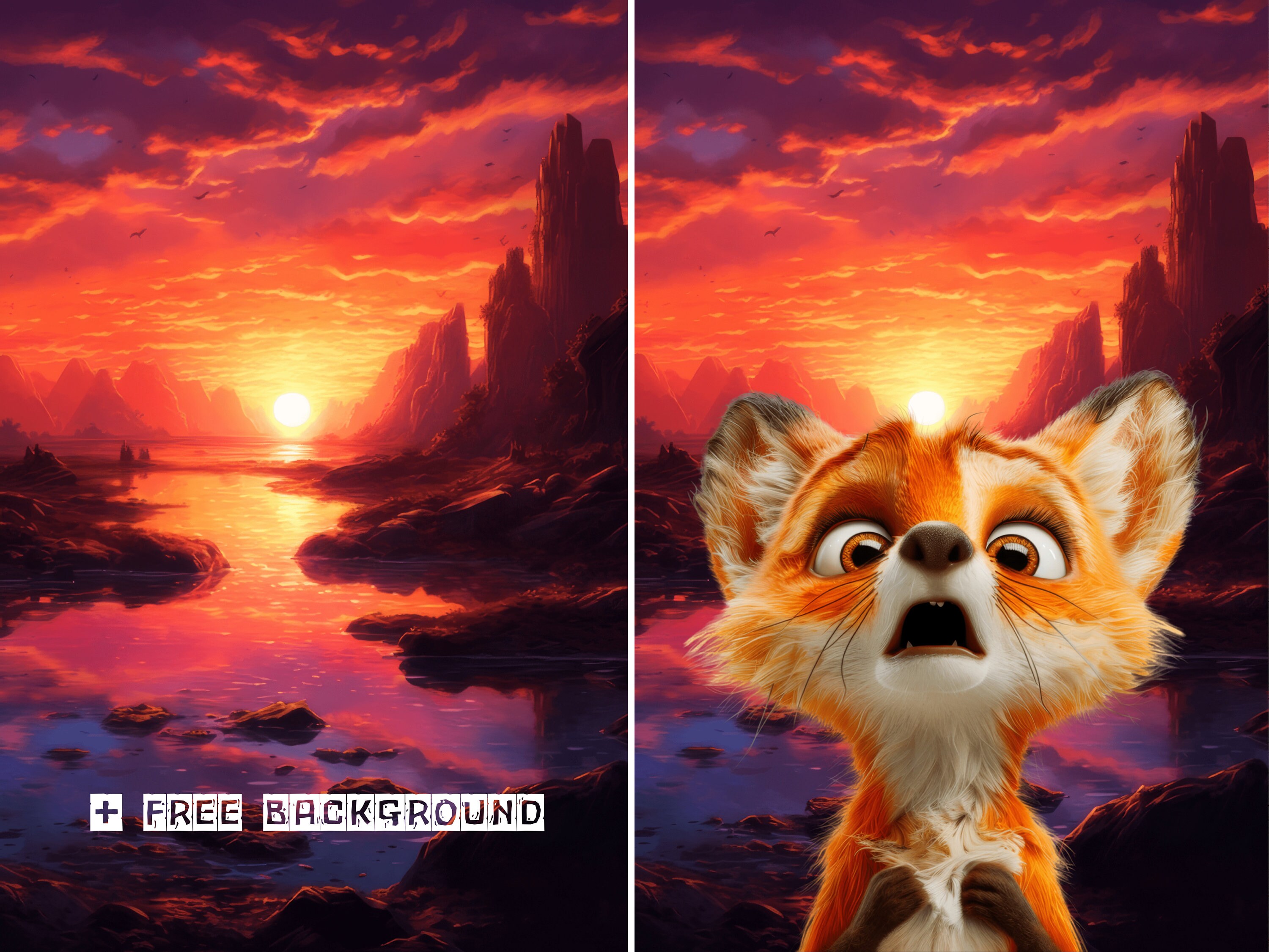 Fox Clipart Funny Expressions Quirky Comic Animal Graphics With ...
