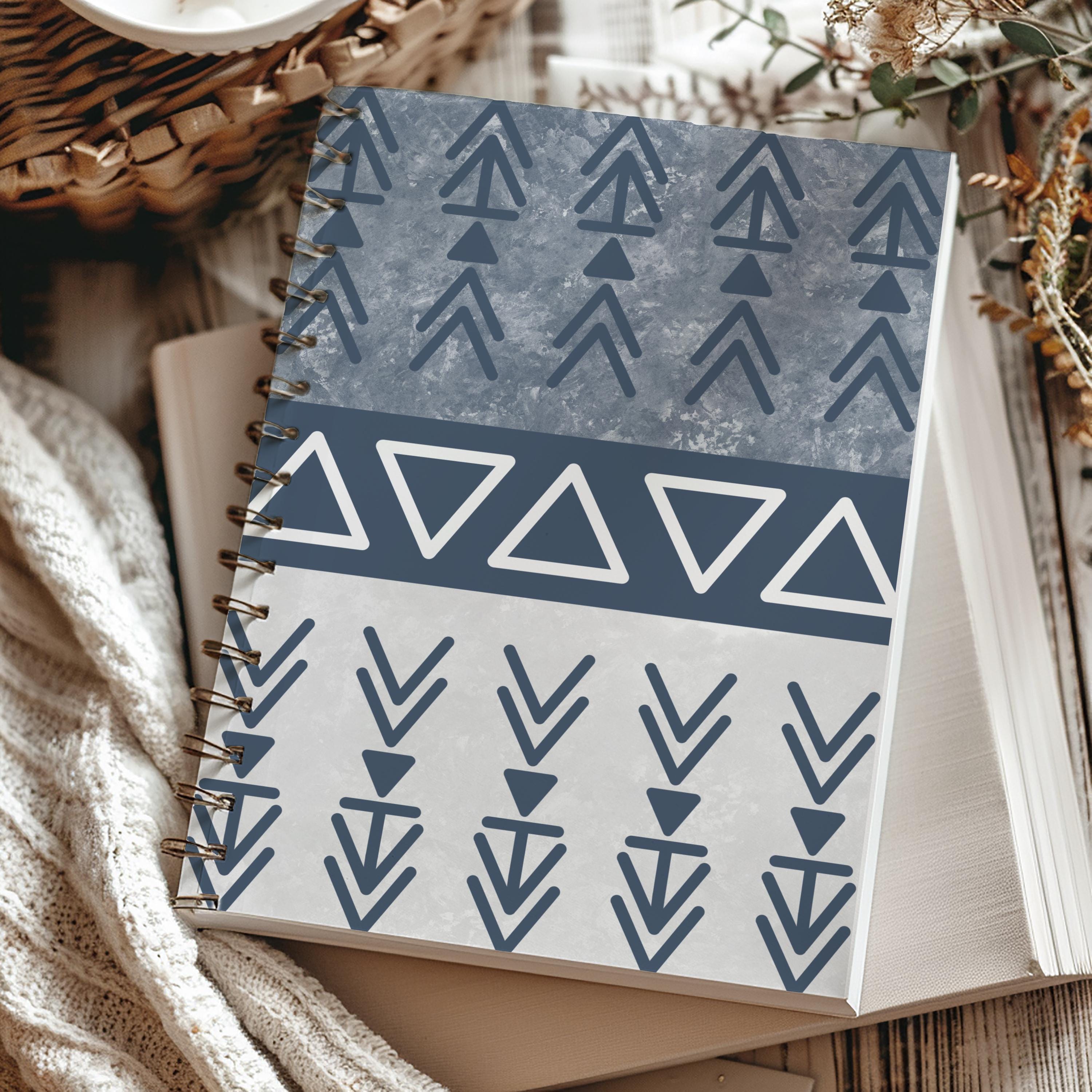 Hand Drawn Boho Digital Papers Blue Theme Print Pack Bohemian Texture ...