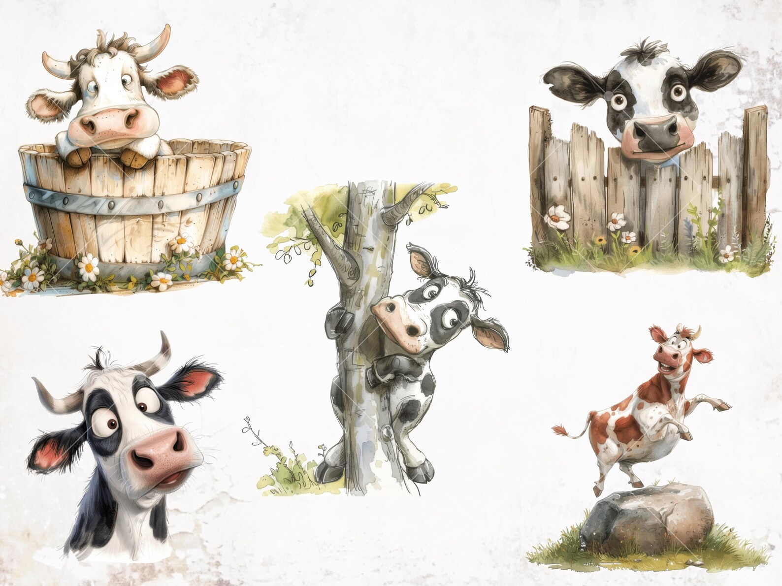 Cow Clipart Printable Collection Adorable Cow Graphics Transparent ...