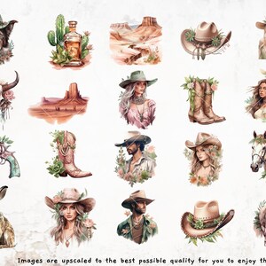 Watercolor Wild West Clipart, Boho Clipart, Bohemian Graphics, Rustic ...