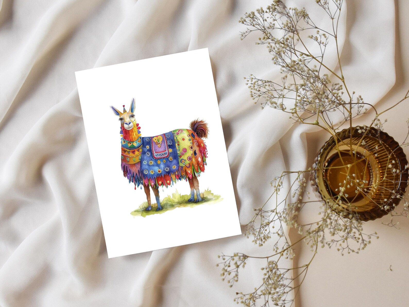 Whimsical Llama Clipart Colorful Animal Graphics Collection Instant ...