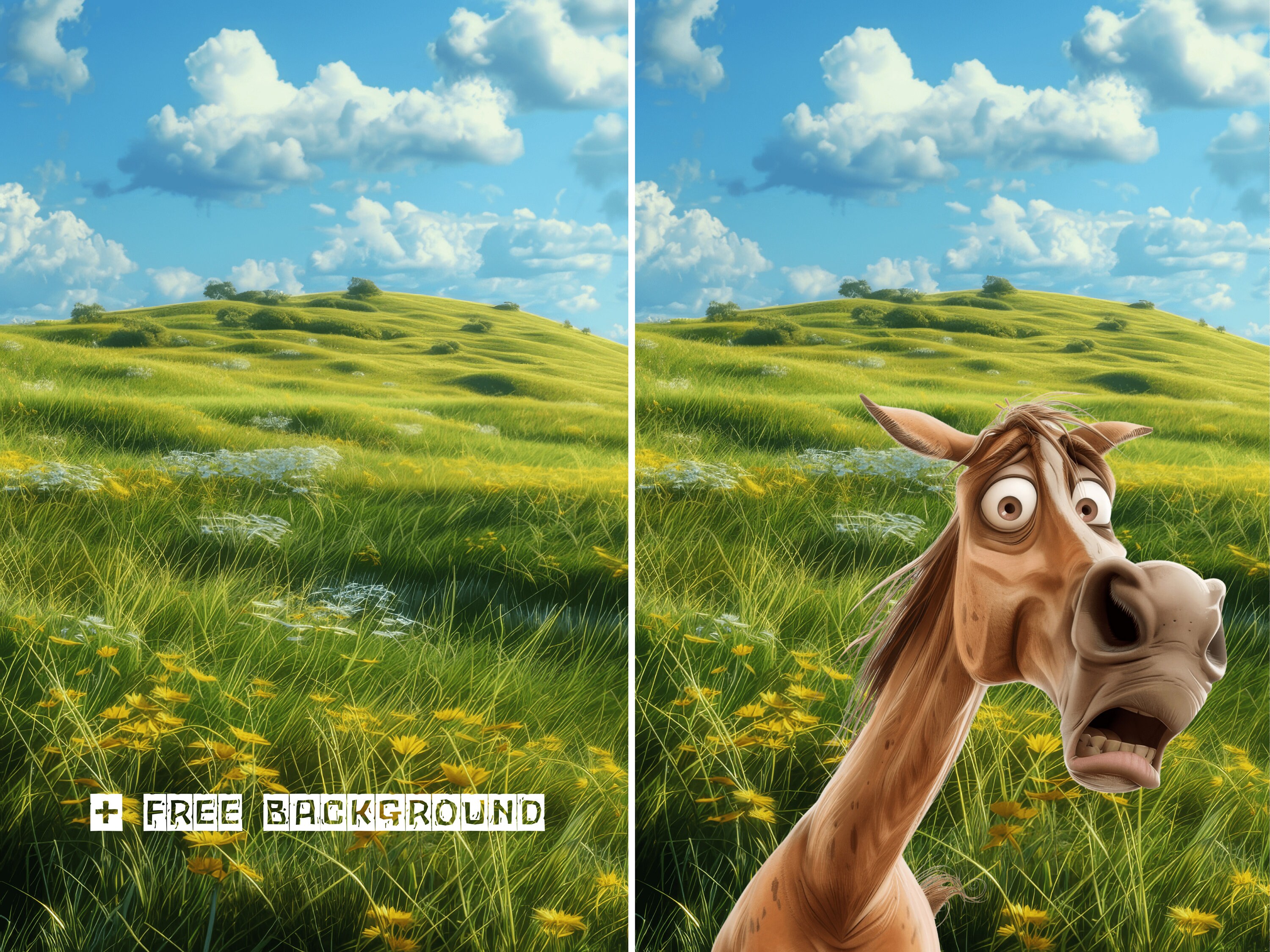 Funny Horse Clipart Bundle, Humorous and Cute Horse, Farm Horse PNG ...