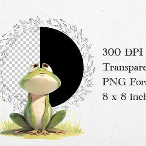 Funny Frogs Clipart Quirky Amphibian Illustrations With Transparent ...