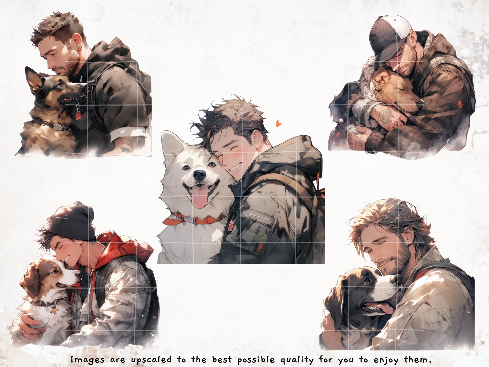 Fur Dad Watercolor Clipart: Father's Day Dog Graphics (digital Download ...
