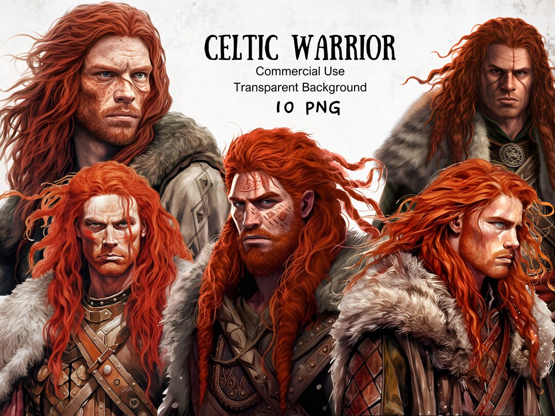 Celtic Hero Clipart Bundle, High Quality Graphics for Celtic Themed ...