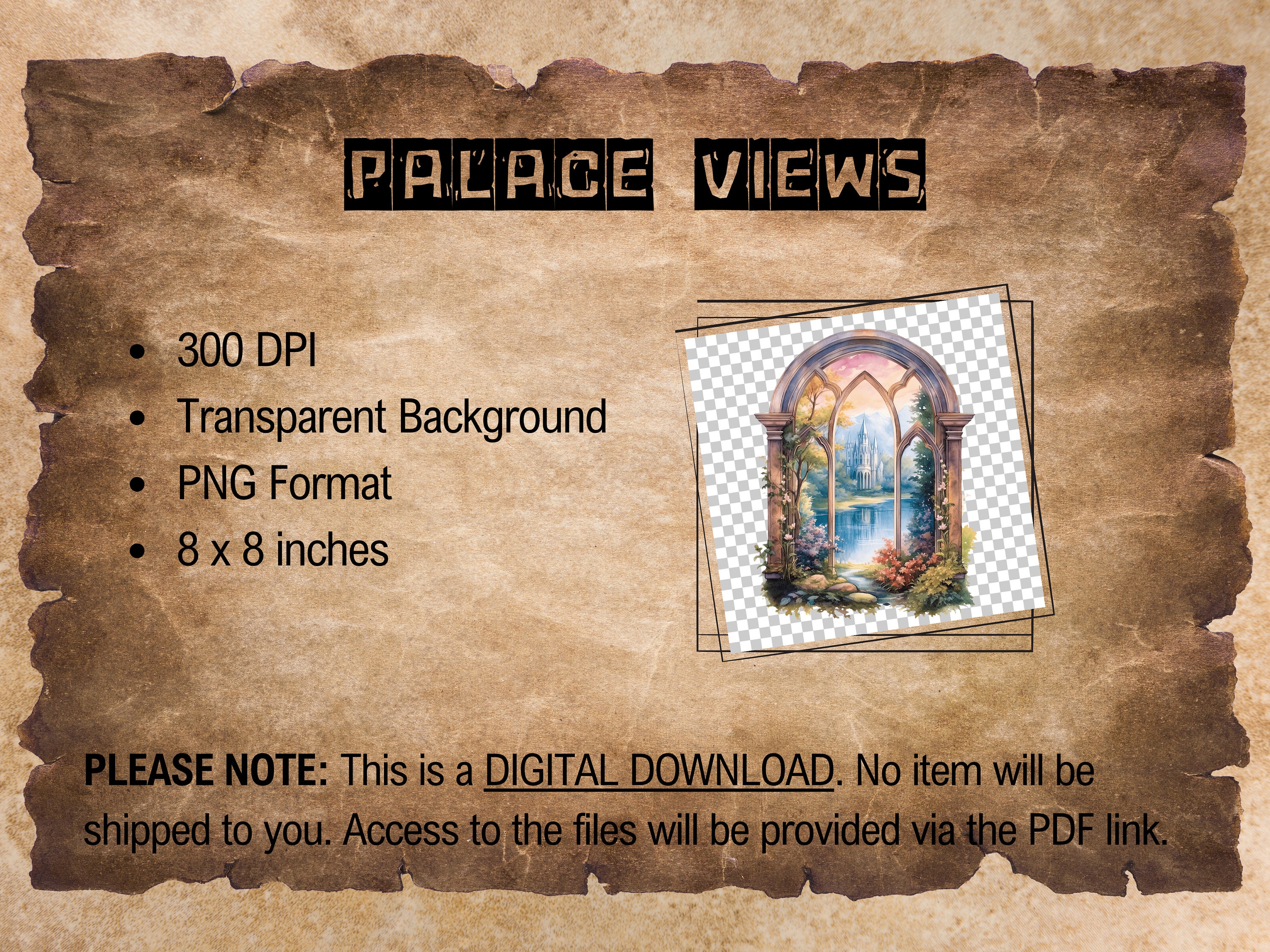 Fantasy Castle Window Watercolor Clipart, Whimsical Window, Fantasy ...