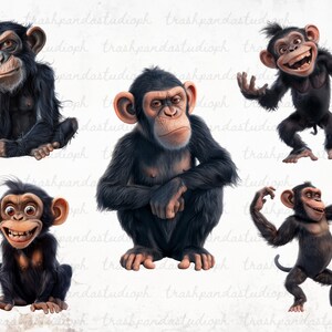 Funny Chimpanzee PNG Clipart, Hilarious Chimpanzee Face and Movements ...