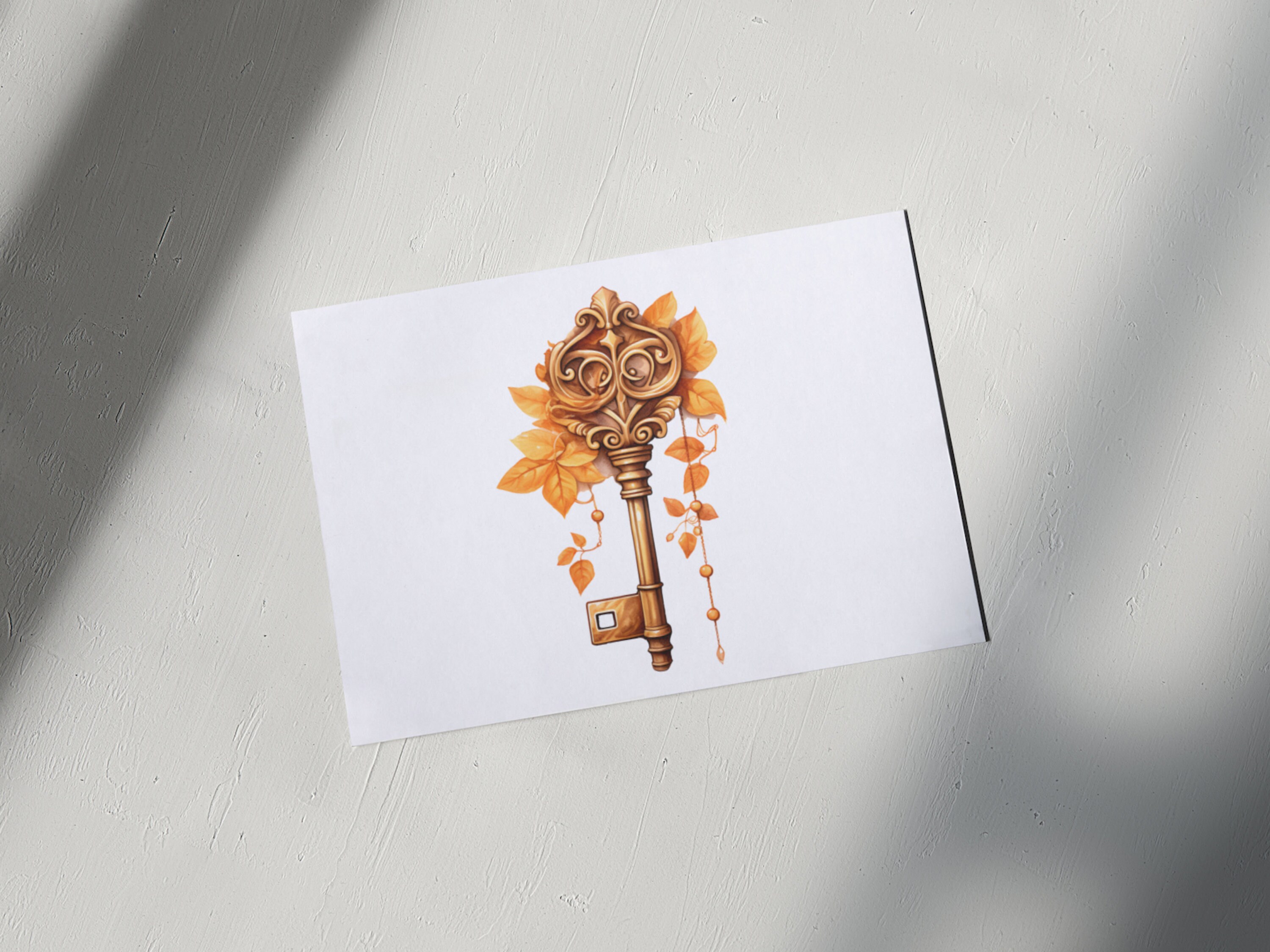 Watercolor Key Clipart Fantasy Key Wedding Invitation - Etsy