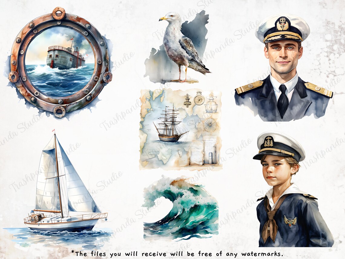 Nautical Clipart Collections for Journaling, Scrapbooking, and ...