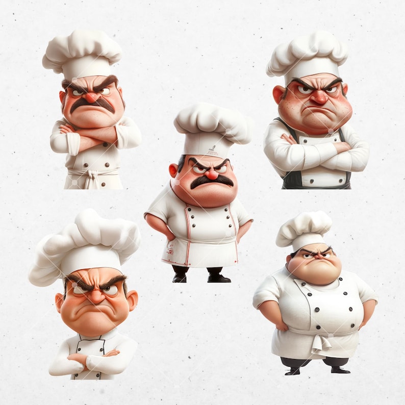 Quirky Chef Clipart Transparent PNG, Funny Kitchen Graphics, Hilarious ...