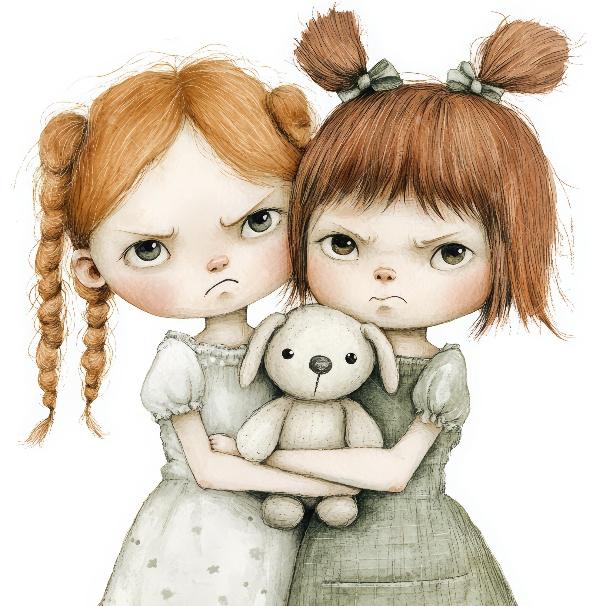 Teddy Bear Girls Clipart | Cute Little Girls With Teddy Bears JPG ...
