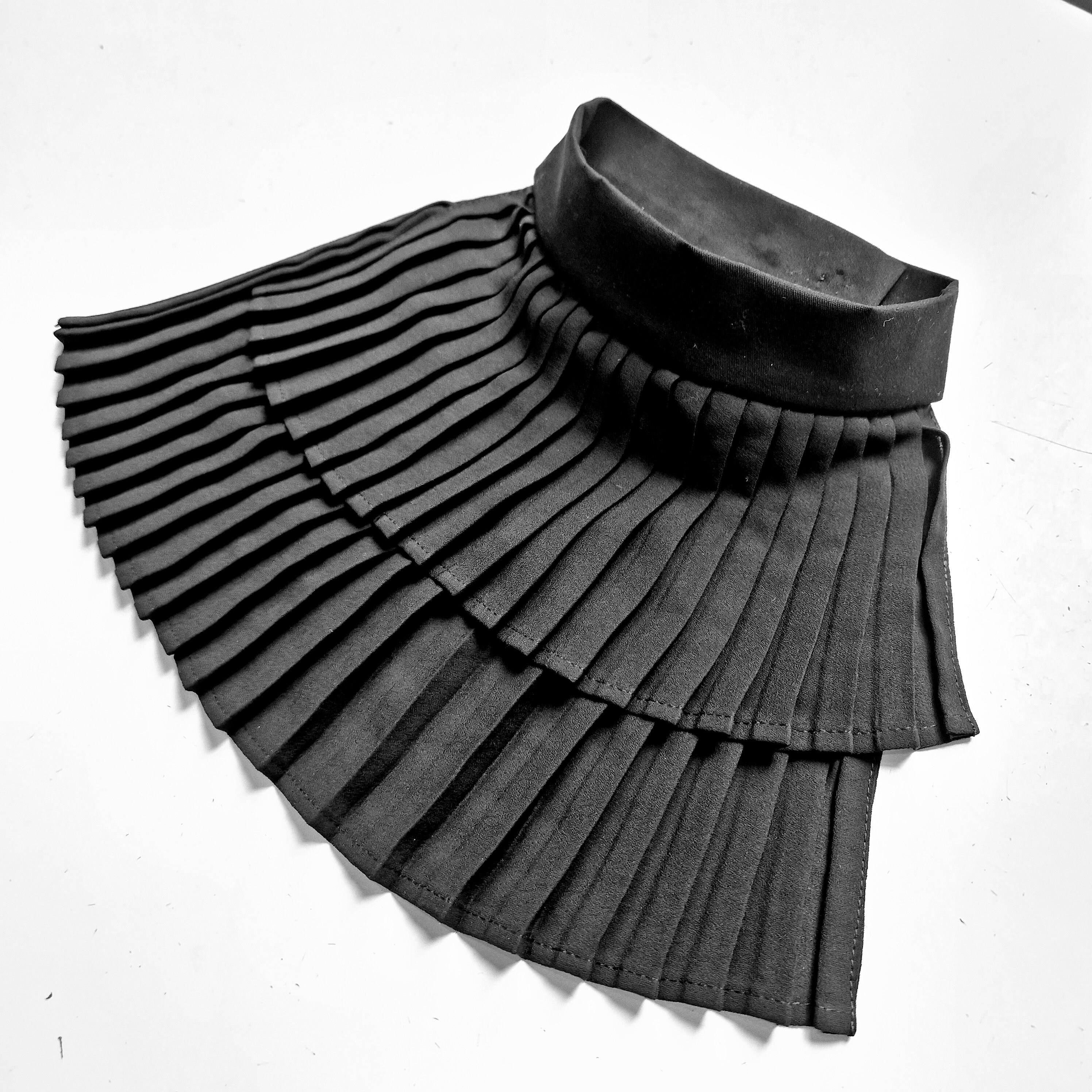 Court Bib Black Pleated. Made in Italy. Lawyer Neck. Lawyer Jabot ...