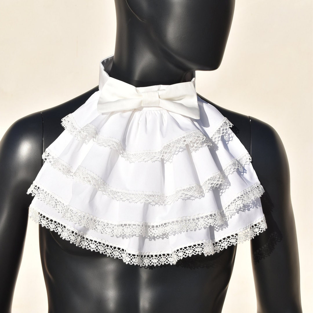 Court Bib With Jabot. Made in Italy. Lawyer Neck. Lawyer Jabot ...