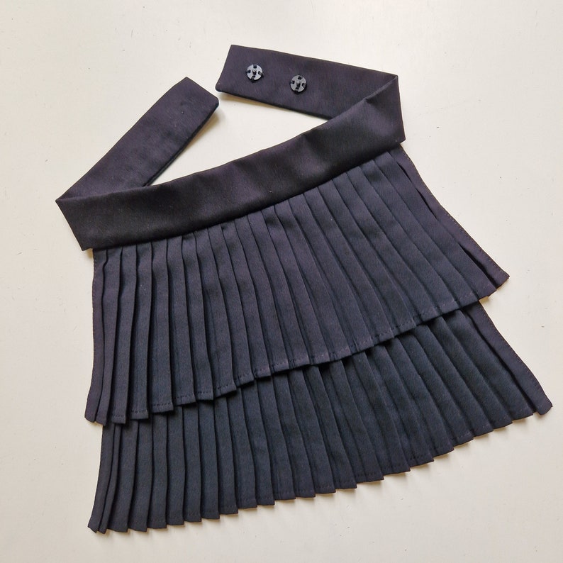 Court Bib Black Pleated. Made in Italy. Lawyer Neck. Lawyer Jabot ...