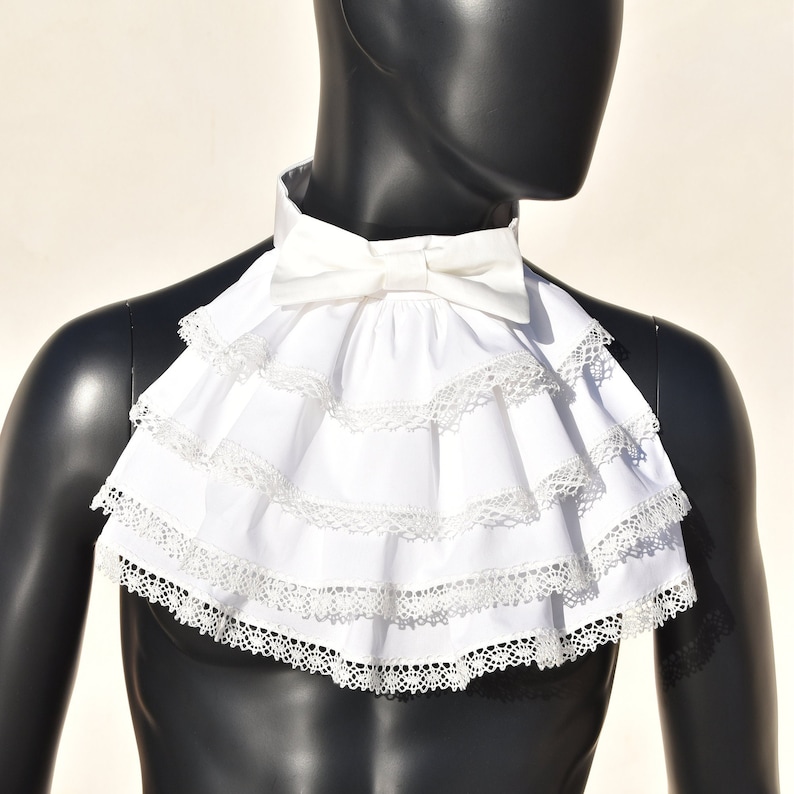 Court Bib With Jabot. Made in Italy. Lawyer Neck. Lawyer Jabot ...