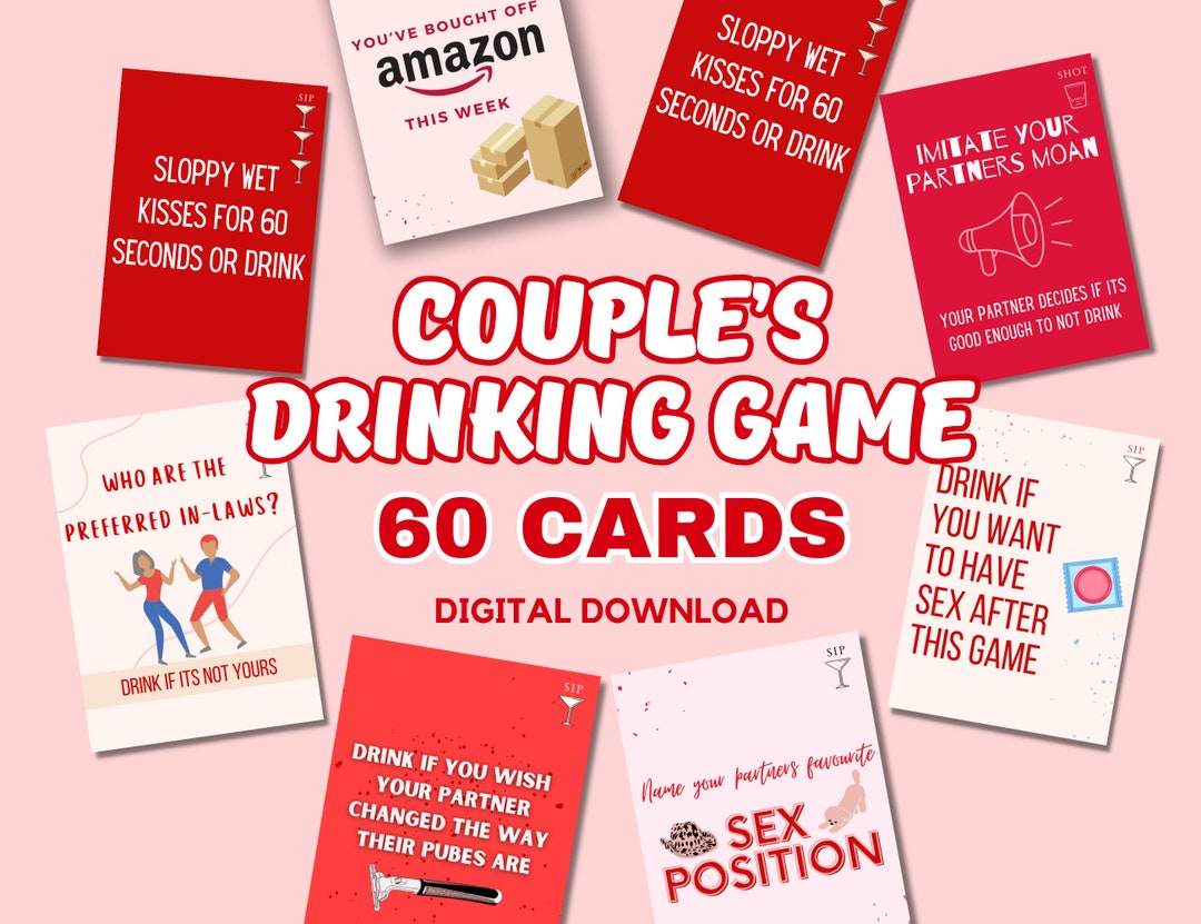 Couple Drinking Game Adult Explicit Card Game 60 Cards Valentines