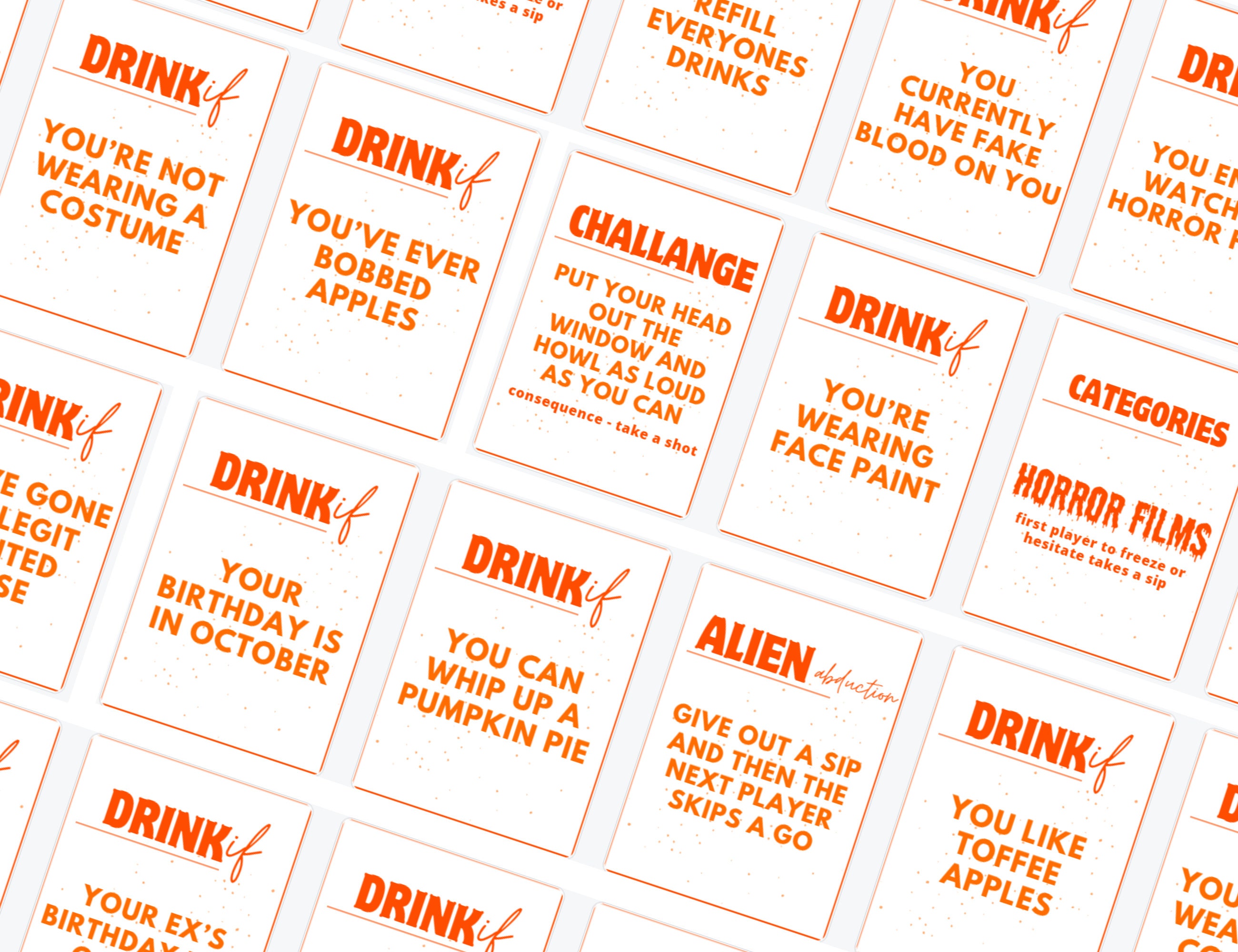 DRINKING CARD BUNDLE | Digital Adult Drinking Card Game | 202 Cards ...