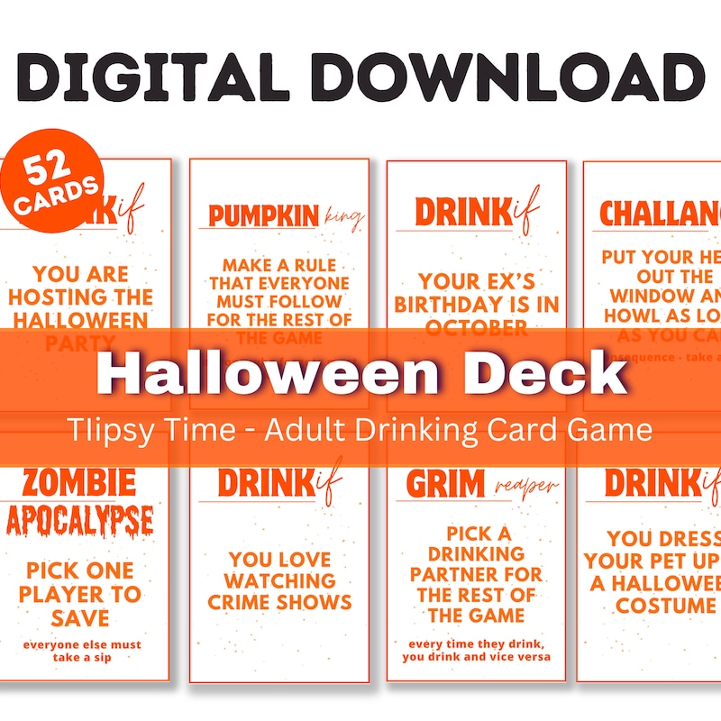 Printable 52 Games - Etsy