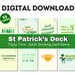 ST PATRICKS DAY | Digital Adult Drinking Card Game | 55 Cards, Pre ...