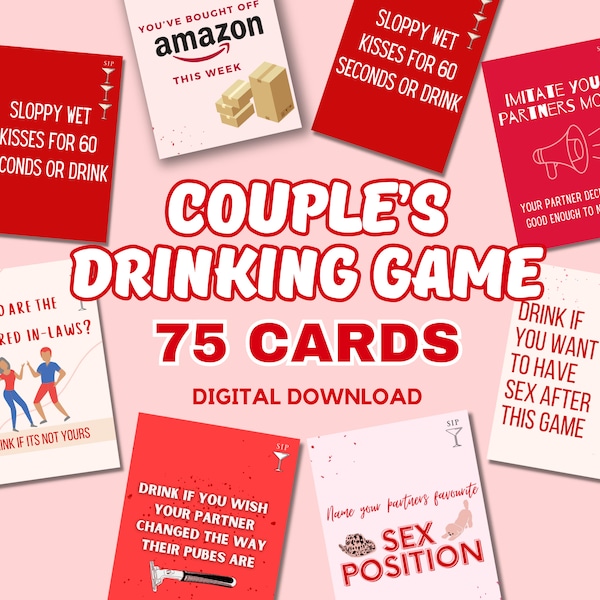 Couple Drinking Cards - Etsy