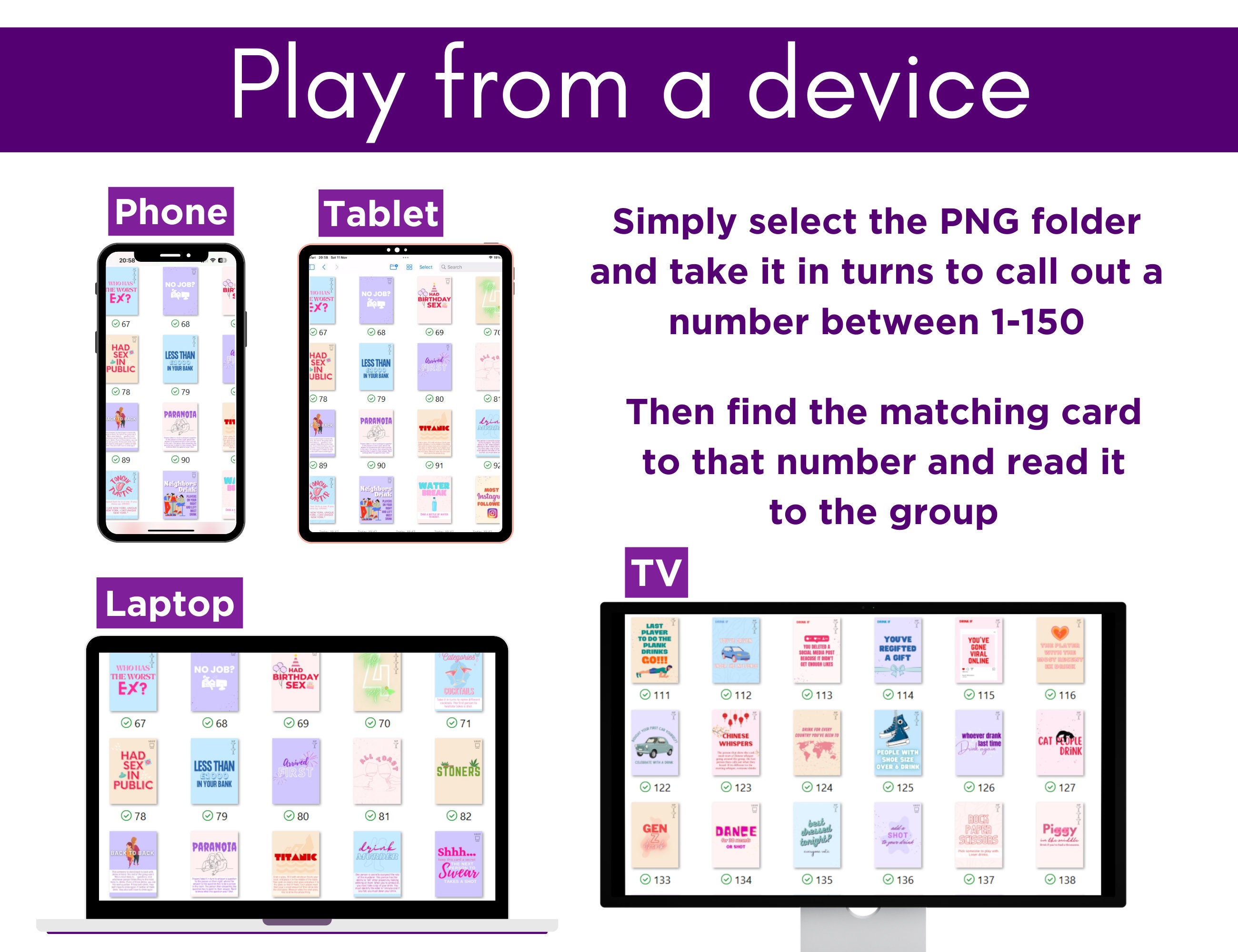 DRINKING CARD BUNDLE | Digital Adult Drinking Card Game | 202 Cards ...