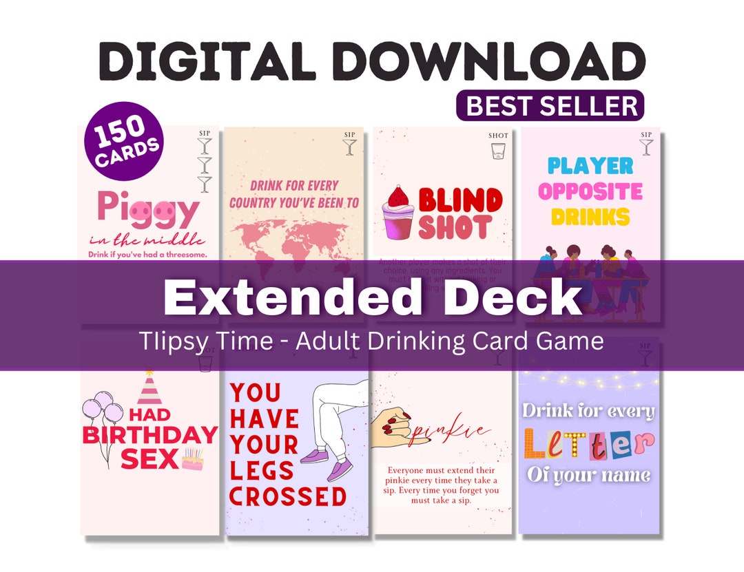 EXTENDED DECK | Digital Adult Drinking Game EXPLICIT | 150 Cards, Pre ...
