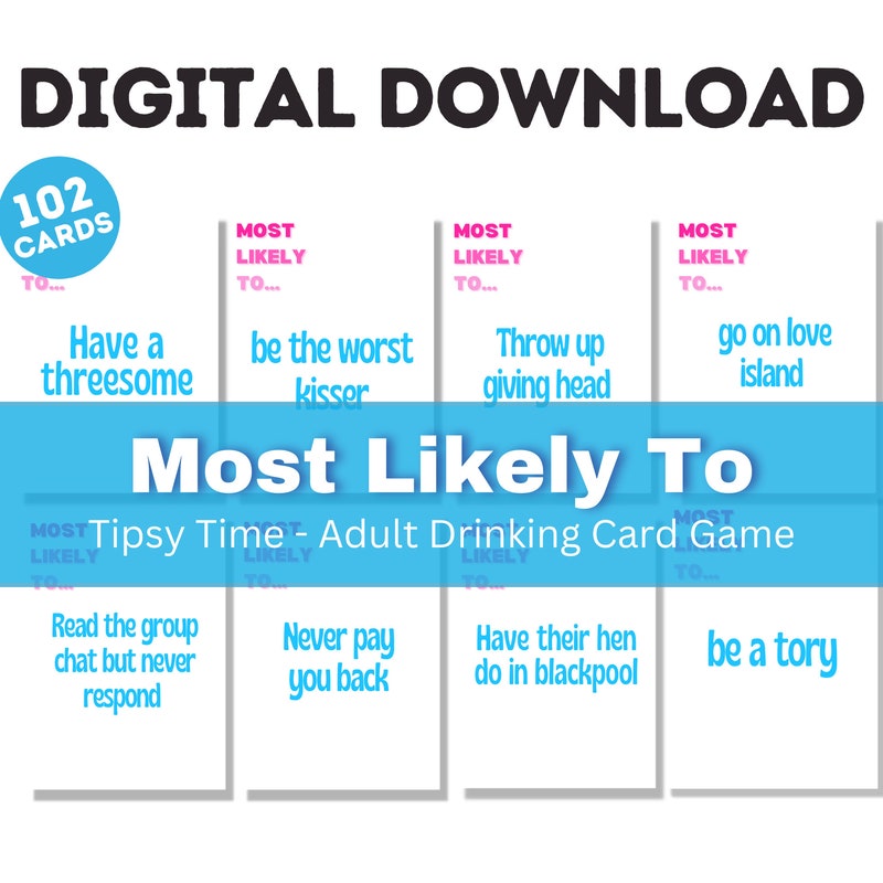 Drinks With the Most Cards - Etsy