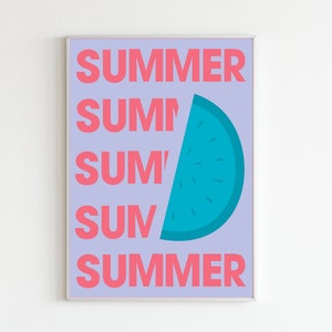Watermelon, Summer Poster - Etsy