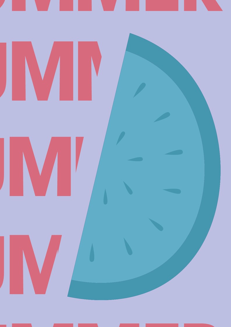 Watermelon, Summer Poster - Etsy