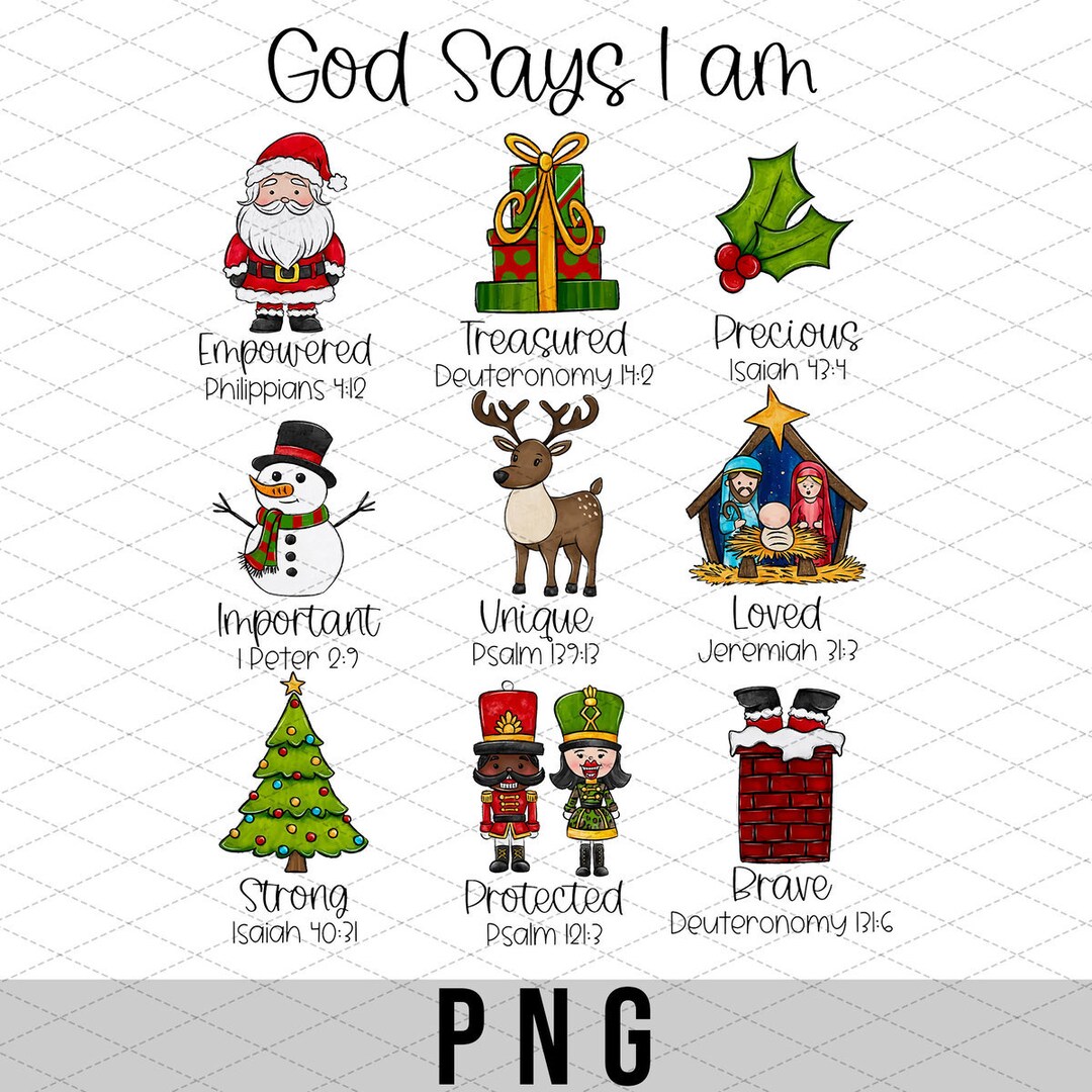 Santa God Says I Am Loved Pngjesus Faith Based Christmas - Etsy