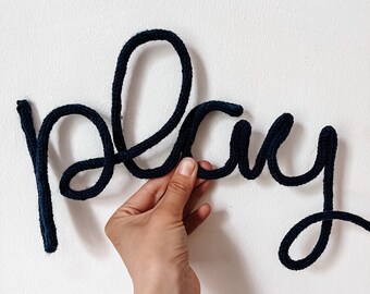 2 Wooly Words Kids Decor Wire Art Childrens Cake Toppers - Etsy