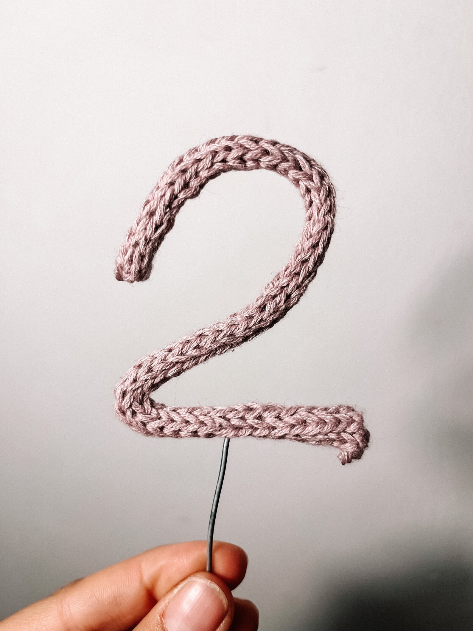 2- Wooly Words, Kids Decor, Wire Art, Children’s Cake Toppers , Knitted ...