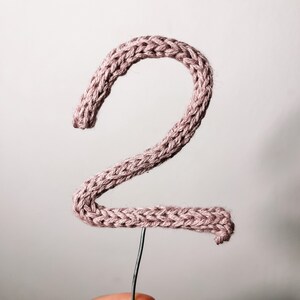 2- Wooly Words, Kids Decor, Wire Art, Children’s Cake Toppers , Knitted ...