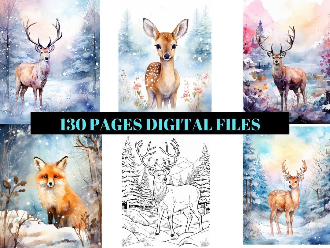 Frosty Friends Digital Coloring Pages - Cozy Winter Animals Printables ...