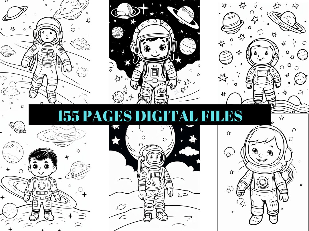 Cosmic Coloring Adventure - Printable Space-themed Pages - Etsy