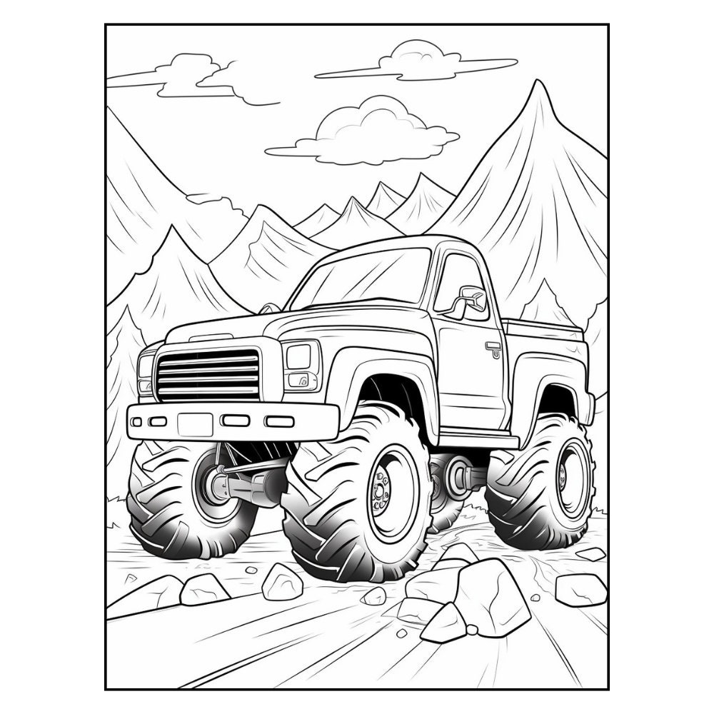 Monster Trucks Coloring Sheets, Printable Coloring Pages, Monster Truck ...