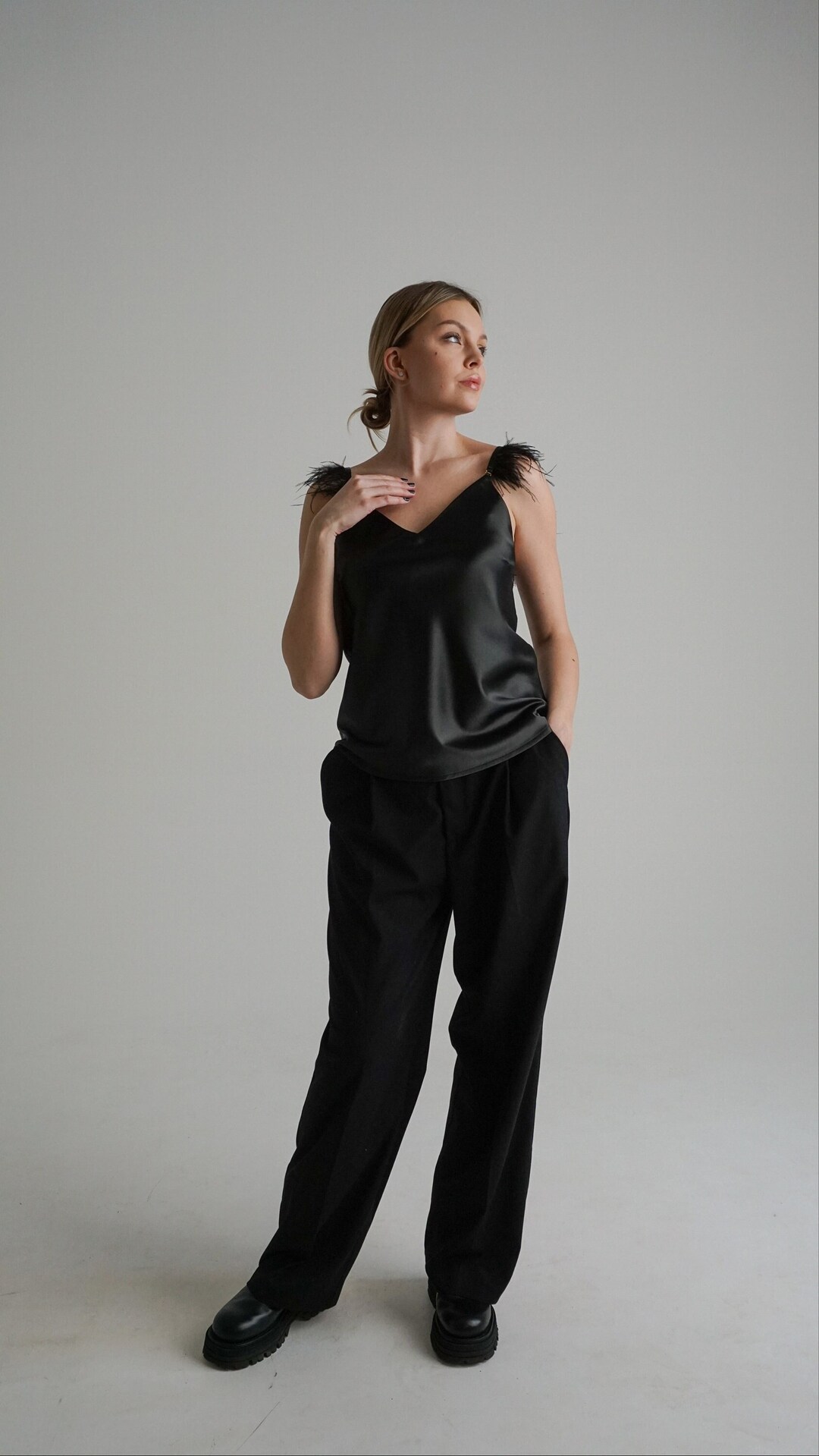 Satin Top With Removable Straps•satin Silk Top•90s Style•satin Top•silk ...