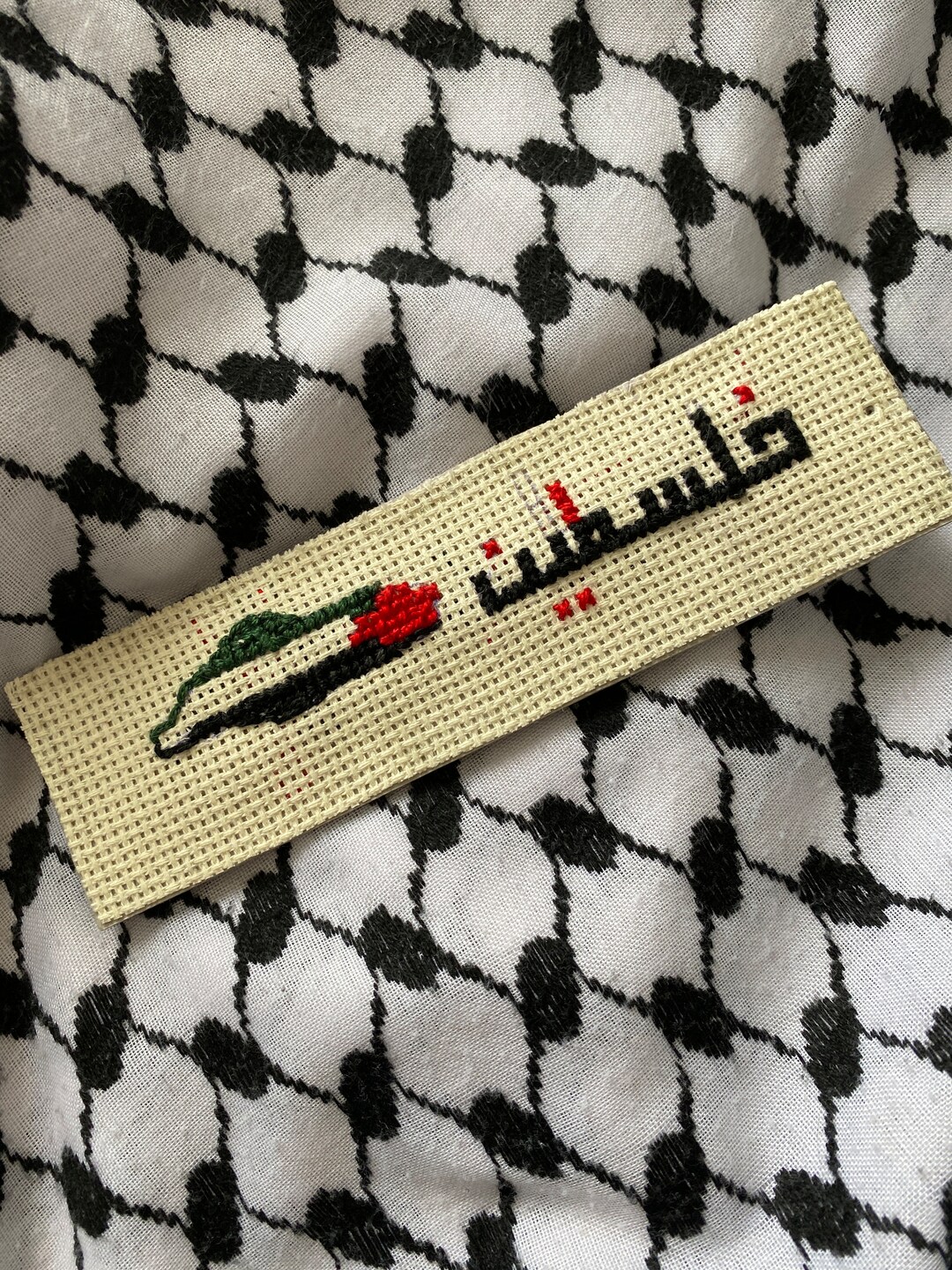 Palestine Handmade Tatreez Embroidery Bookmark Map, Palestinian Map ...